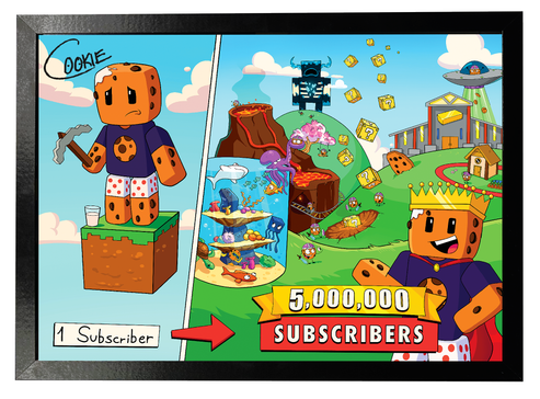 Hand-Signed | aCookieGod 5 Million Subscribers Poster – Creator Merch