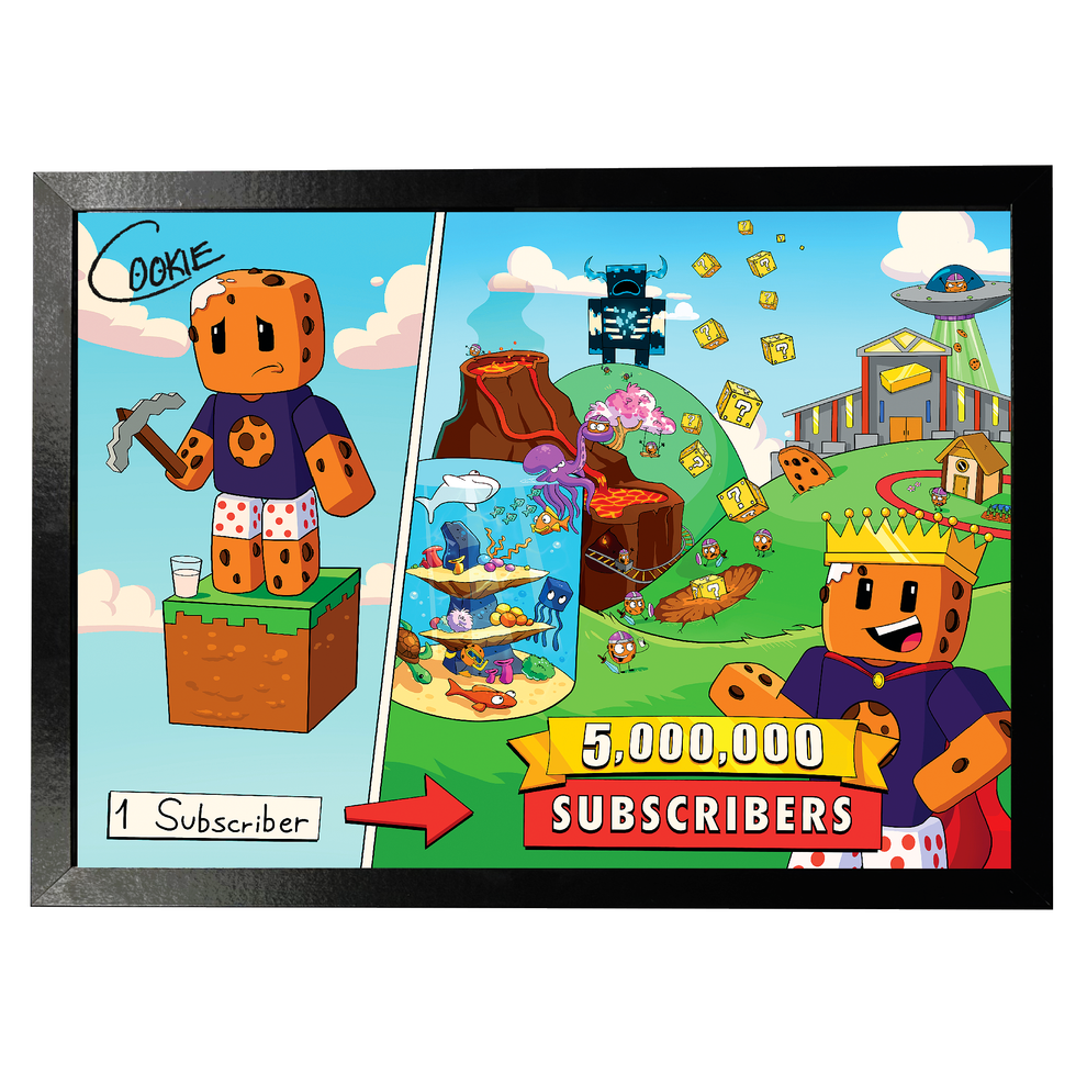 Hand-Signed | aCookieGod 5 Million Subscribers Poster – Creator Merch