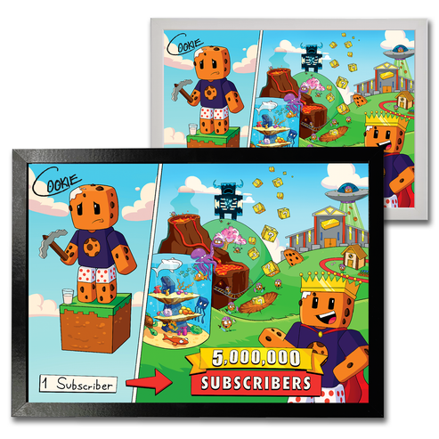 Hand-Signed | aCookieGod 5 Million Subscribers Poster – Creator Merch